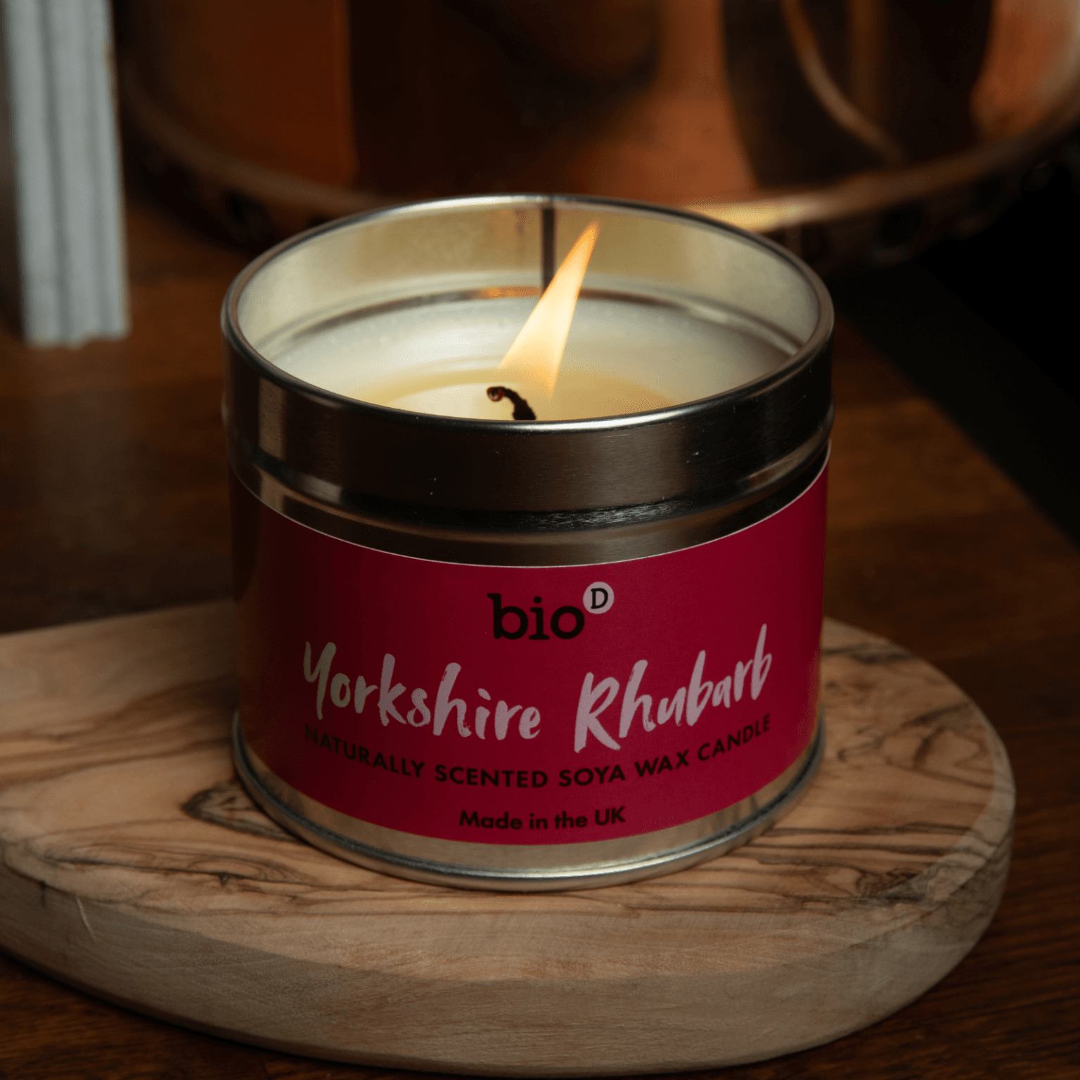 Eco Friendly Yorkshire Rhubarb Candle UK - The Bio-D Company