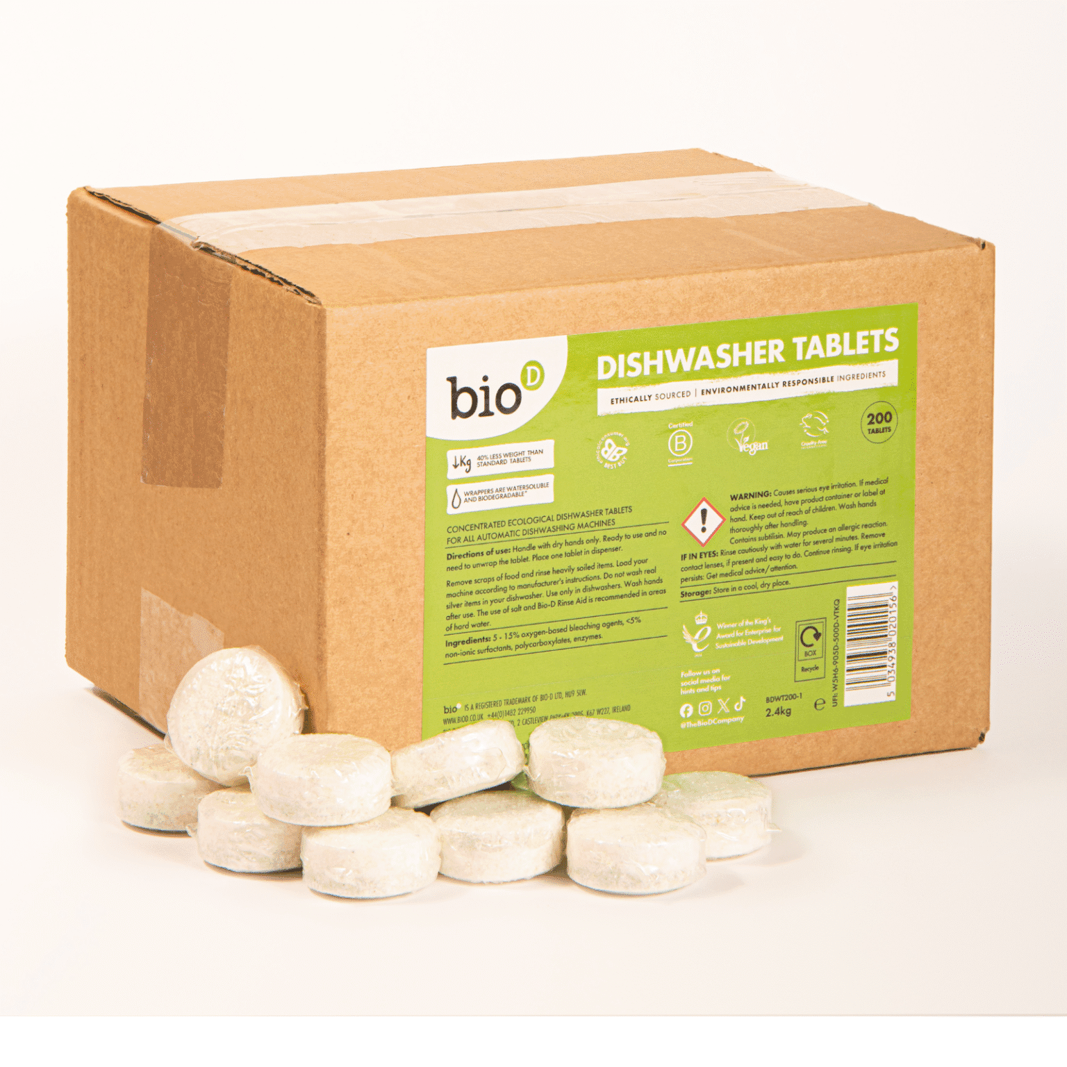 Eco Friendly Dishwasher Tablets X200 UK - The Bio-D Company